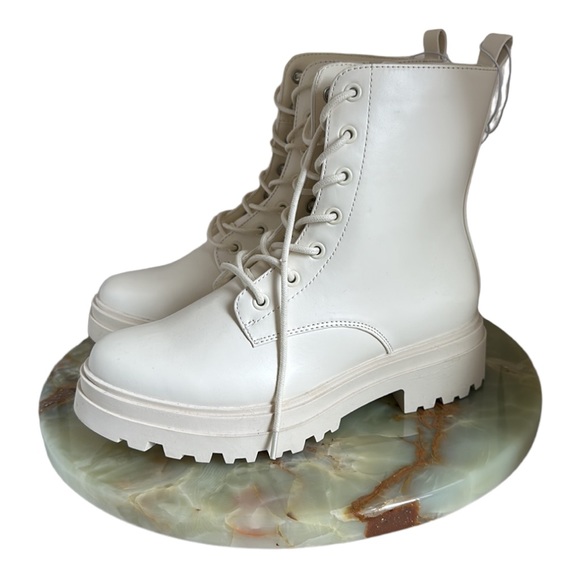 a new day | Shoes | New A New Day Offwhite Bridget Combat Lace Up Lug ...